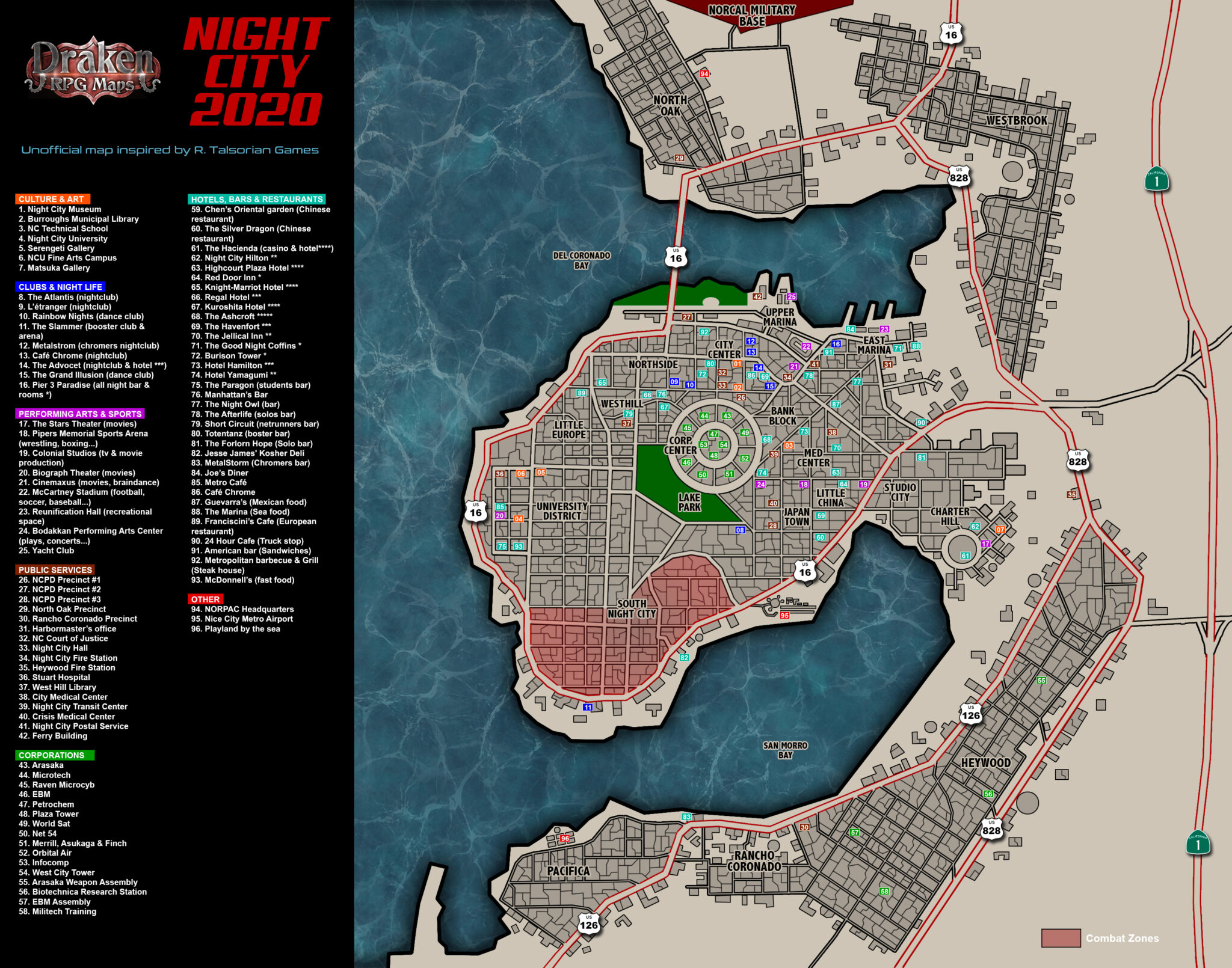 NIGHT CITY 2020 MAP – Draken RPG